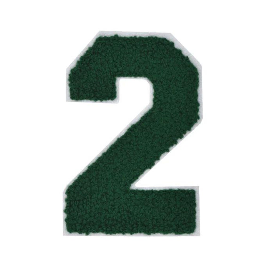 Green Varsity Number Letters Chenille Iron-on Patch - Etsy