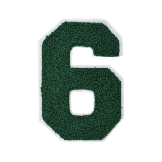 Green Varsity Number Letters Chenille Iron-on Patch - Etsy