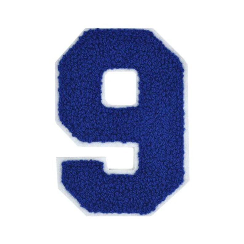 Royal Blue Varsity Number Letters Chenille Iron-on Patch - Etsy