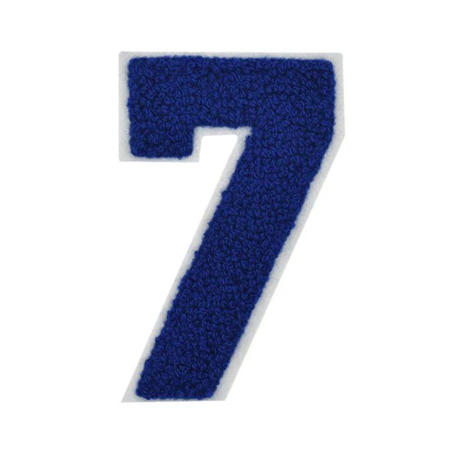 Royal Blue Varsity Number Letters Chenille Iron-on Patch - Etsy