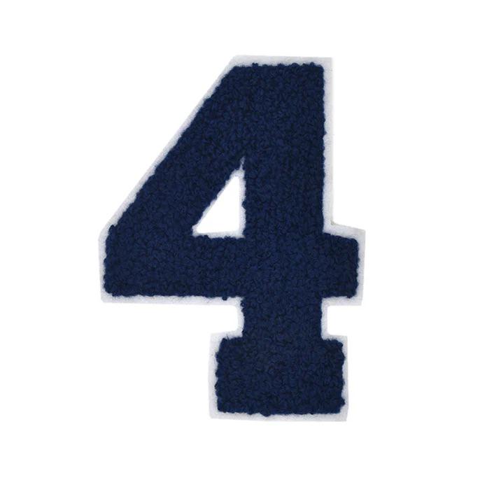 Navy Varsity Number Letters Chenille Iron-on Patch - Etsy