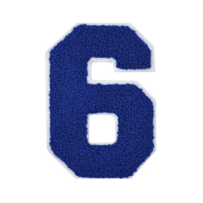 Royal Blue Varsity Number Letters Chenille Iron-on Patch - Etsy