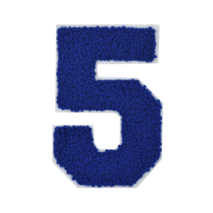Royal Blue Varsity Number Letters Chenille Iron-on Patch - Etsy