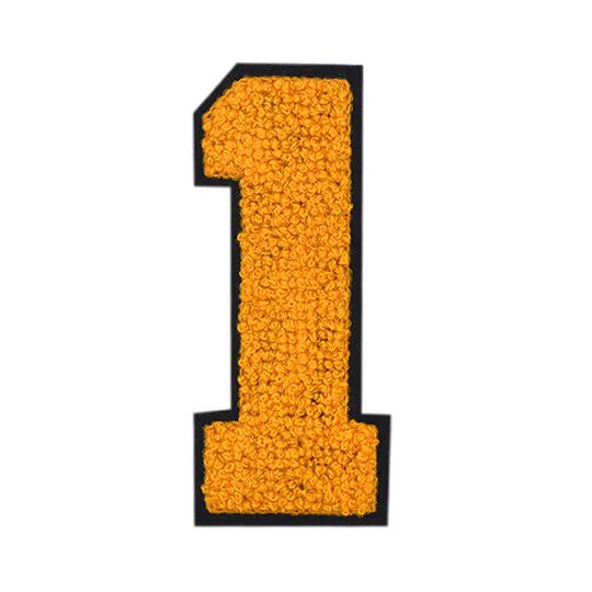 Yellow Varsity Number Chenille Iron-on Patch - Etsy