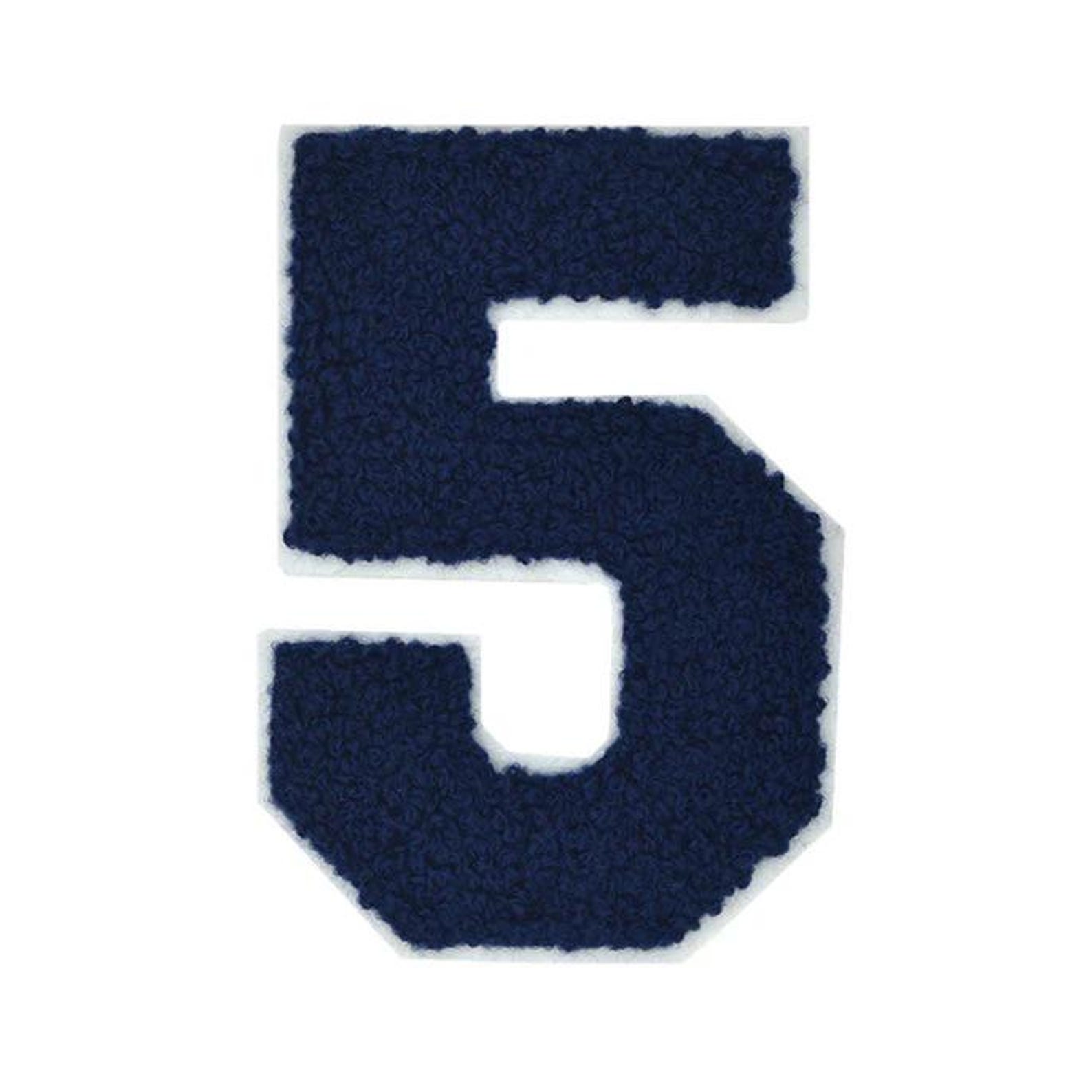 Navy Varsity Number Letters Chenille Iron-on Patch - Etsy