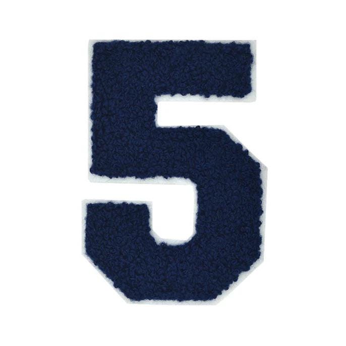 Navy Varsity Number Letters Chenille Iron-on Patch - Etsy
