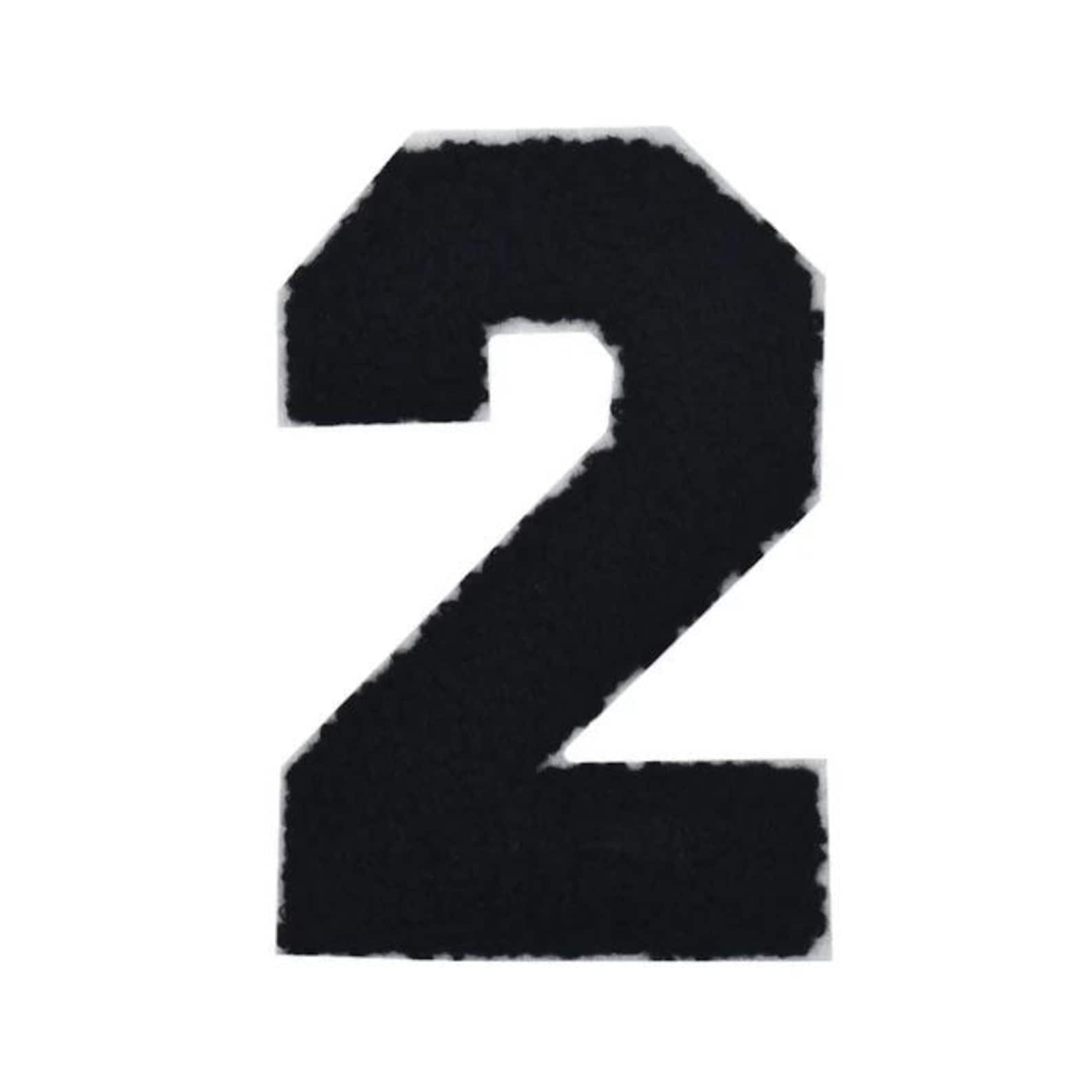 Black Varsity Number Letters Chenille Iron-on Patch - Etsy