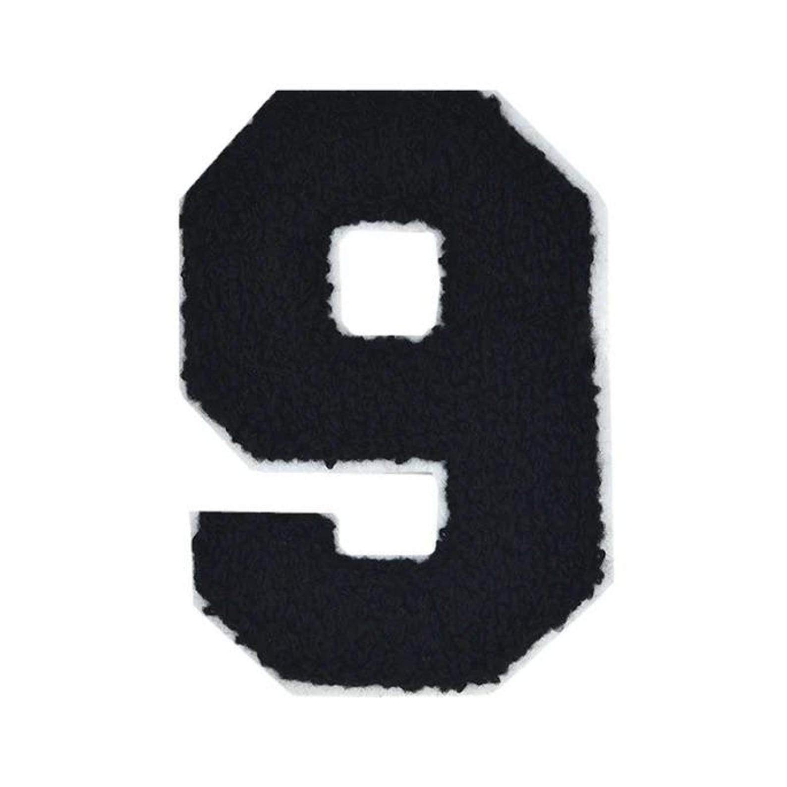 Black Varsity Number Letters Chenille Iron-on Patch - Etsy