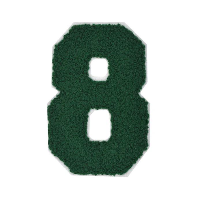 Green Varsity Number Letters Chenille Iron-on Patch - Etsy