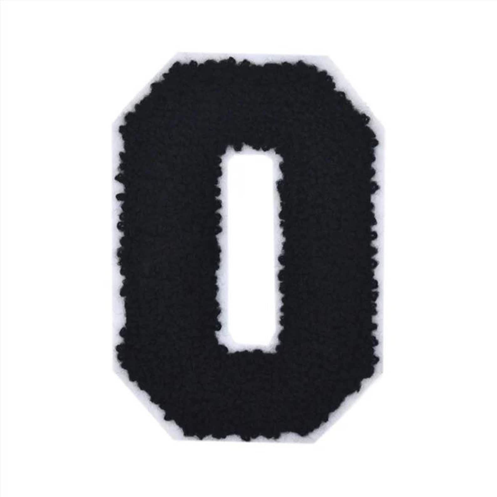 Black Varsity Number Letters Chenille Iron-on Patch - Etsy