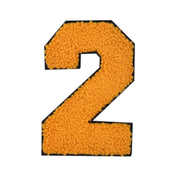 Yellow Varsity Number Chenille Iron-on Patch - Etsy