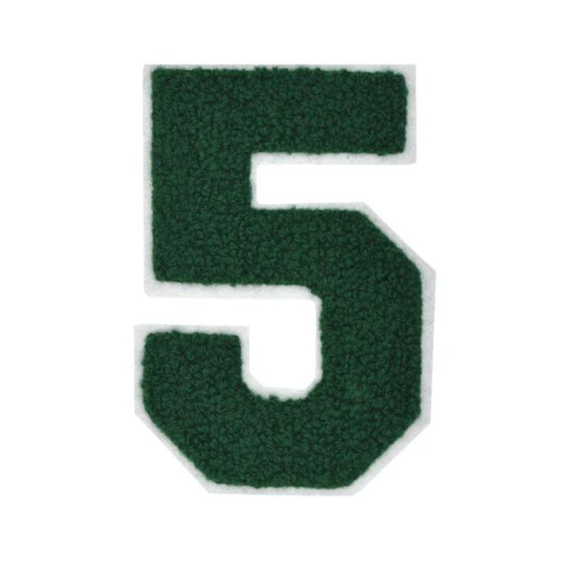 Green Varsity Number Letters Chenille Iron-on Patch - Etsy
