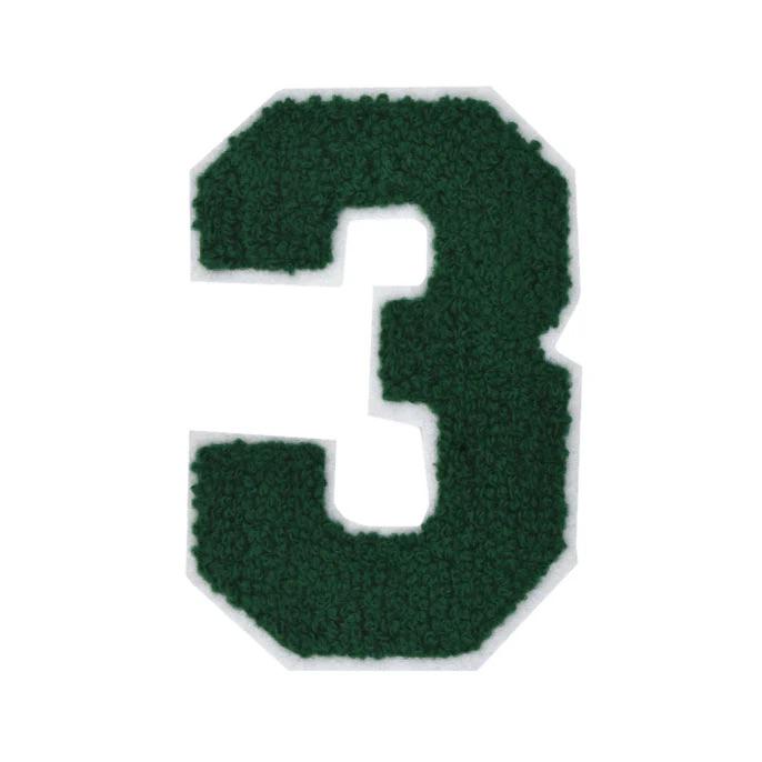 Green Varsity Number Letters Chenille Iron-on Patch - Etsy
