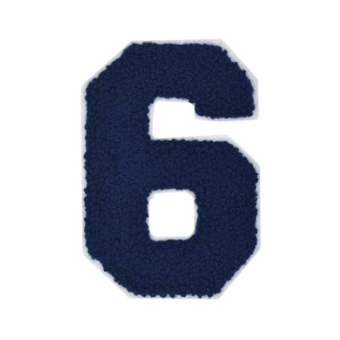 Navy Varsity Number Letters Chenille Iron-on Patch - Etsy