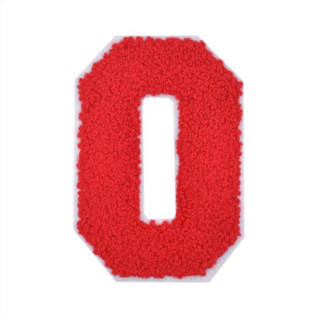Red Varsity Number Letters Chenille Iron-on Patch - Etsy