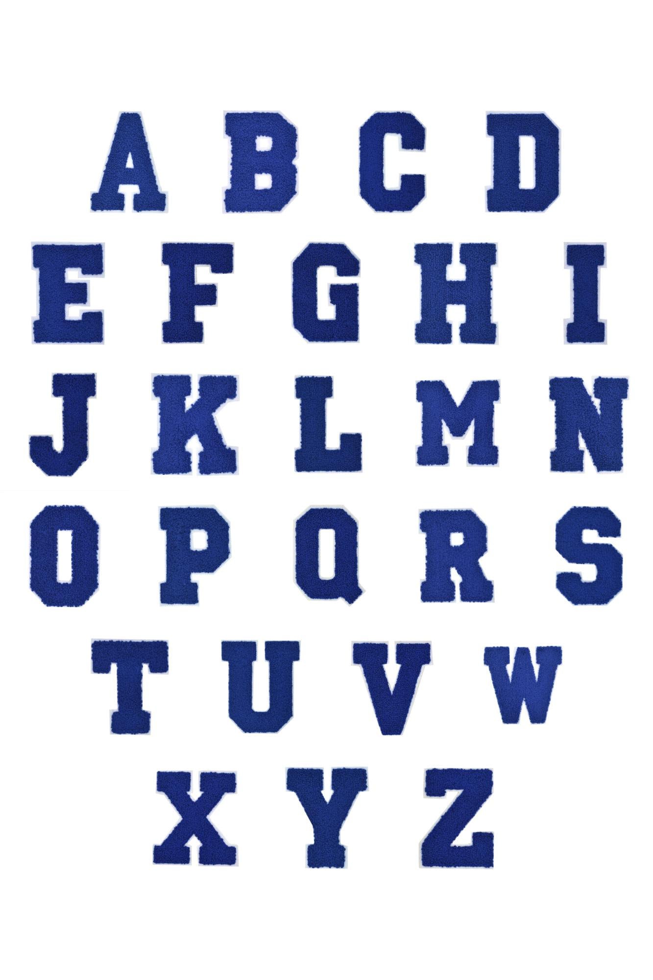 Royal Blue Varsity Alphabet Letters Chenille Iron-on Patch - Etsy