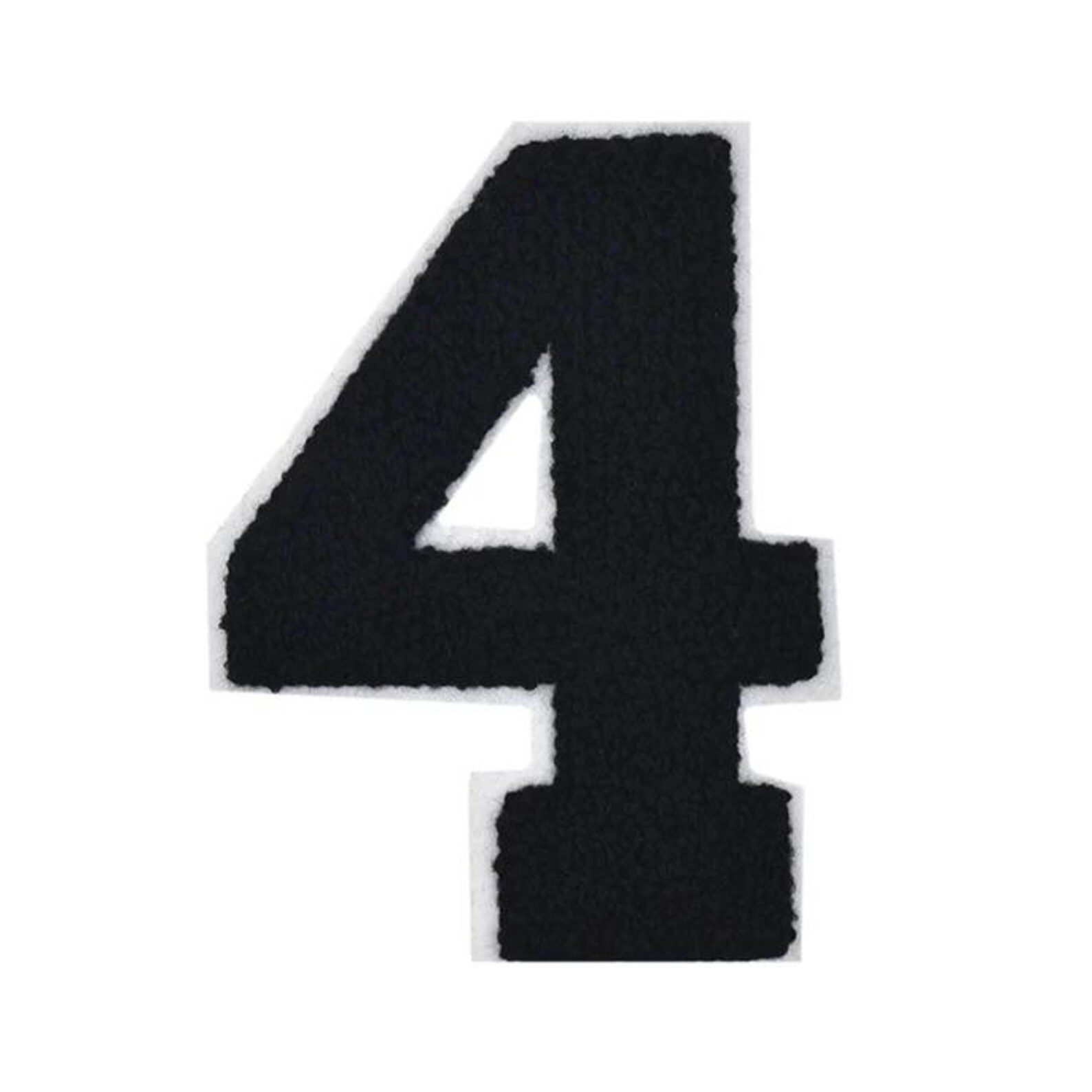 Black Varsity Number Letters Chenille Iron-on Patch - Etsy