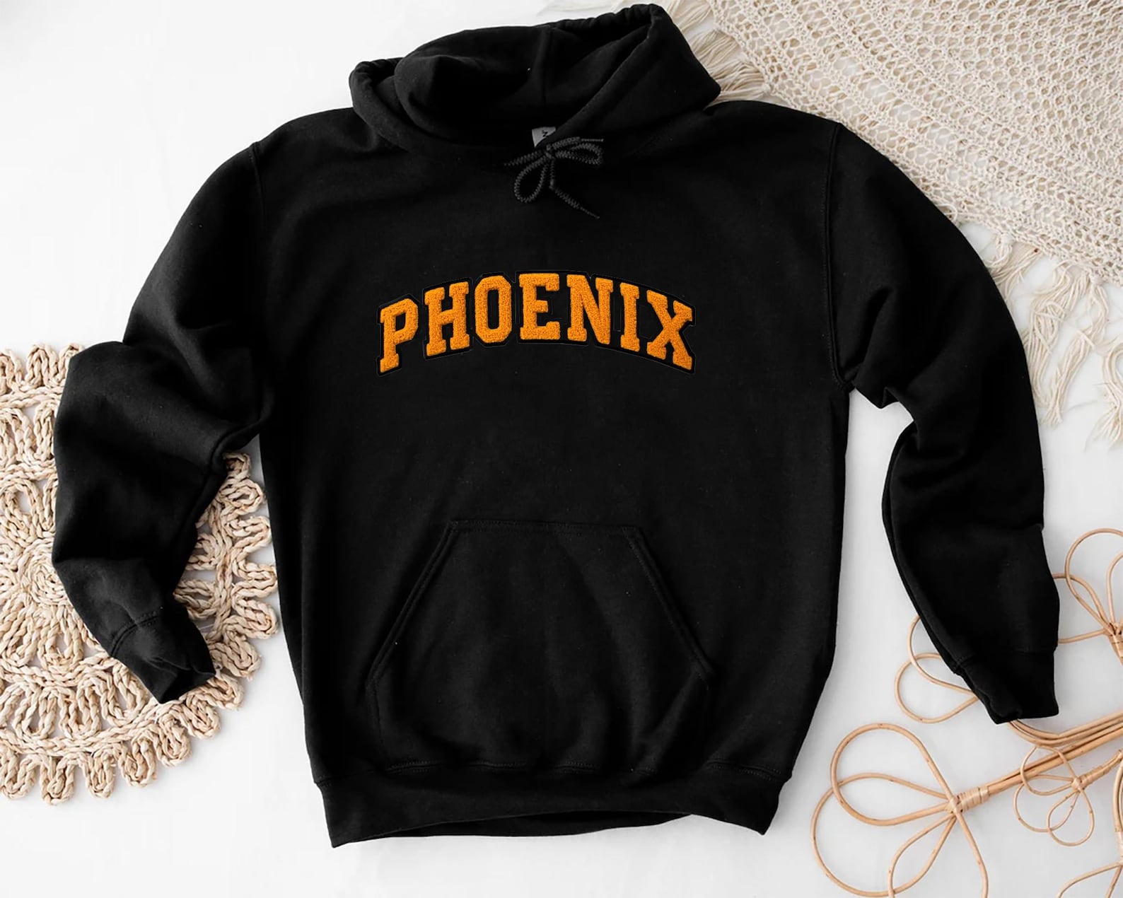 Phoenix Yellow Chenille T-shirt, Sweatshirt, Pullover Fleece Hoodie ...