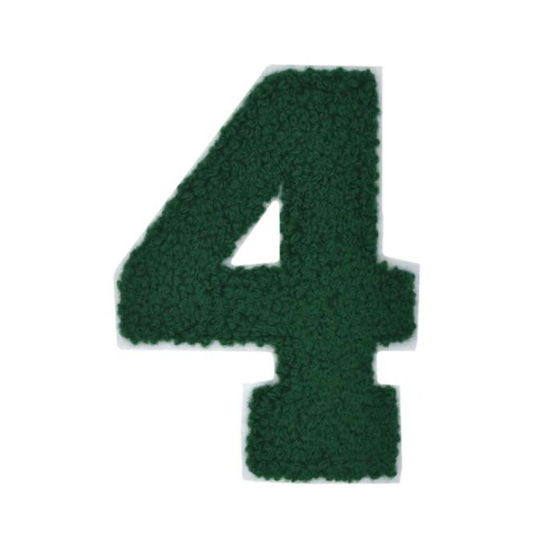 Green Varsity Number Letters Chenille Iron-on Patch - Etsy