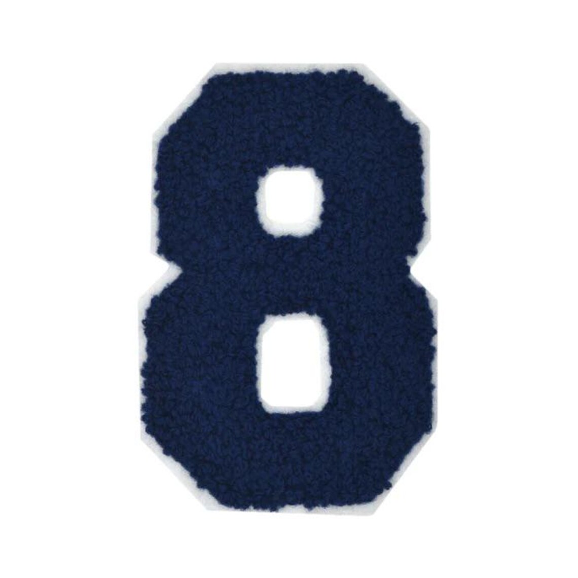Navy Varsity Number Letters Chenille Iron-on Patch - Etsy