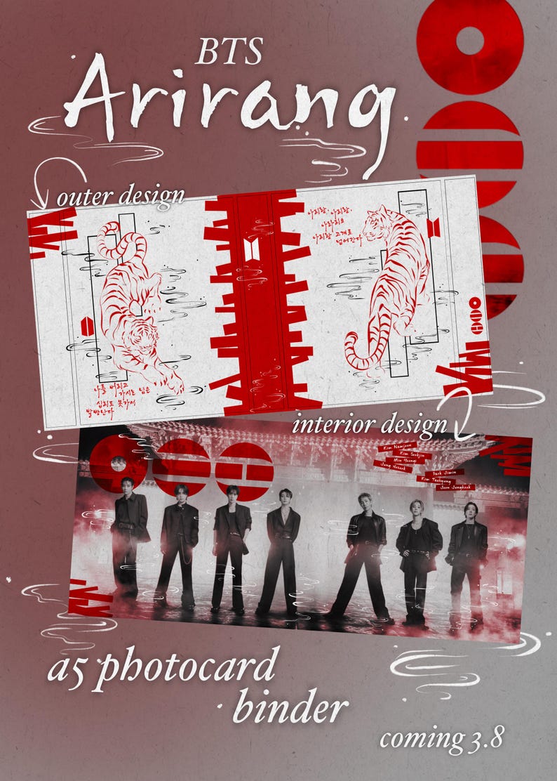 BTS Arirang Photocard Binder A5 - Etsy Canada