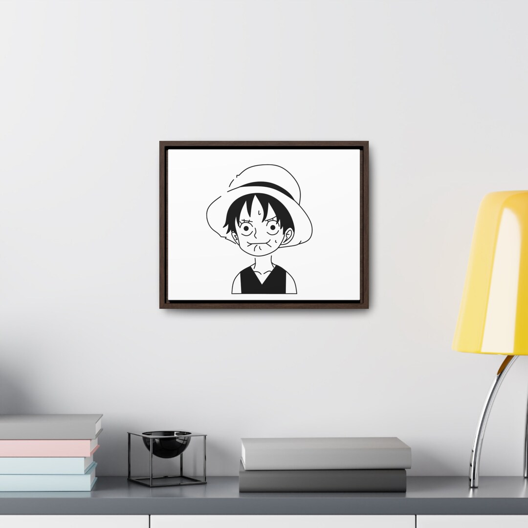 Monkey D Luffy One Piece Anime Manga Line Art Gallery Canvas - Etsy
