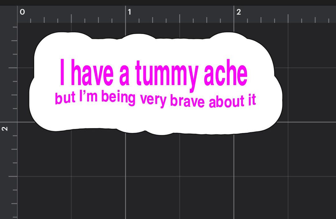 Tummy Ache Sticker~ - Etsy