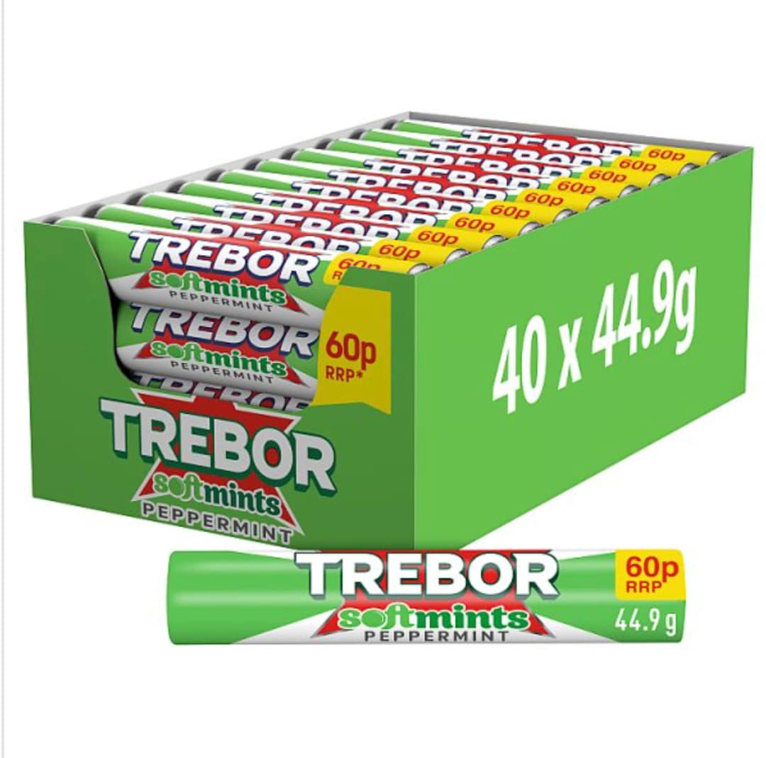 Trebor Softmints Peppermint Mints Roll X 44.9g Rolls - Etsy