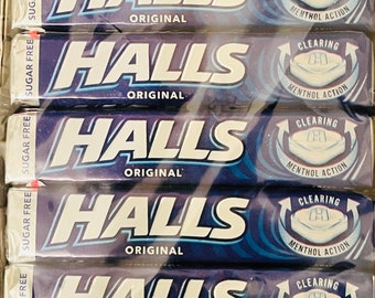 Halls Original Menthol Action Sugar Free Cherry Flavour Sweets 20 X 32g ...