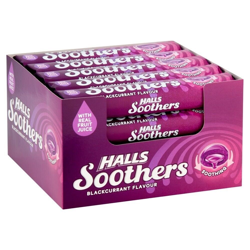 Halls Soothers Blackcurrant Cough Drops Sweets 20 Rolls - Etsy