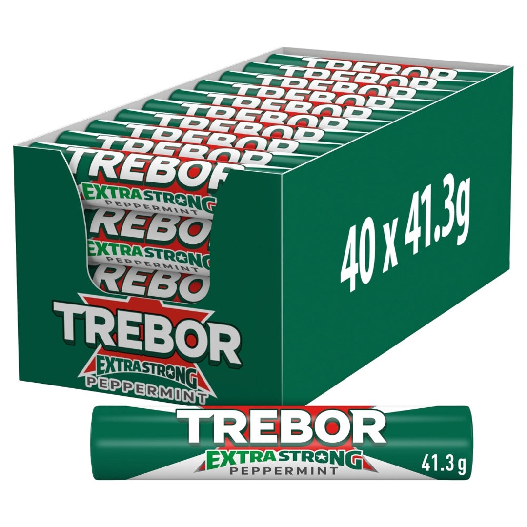 Trebor Mints Extra Strong Peppermint 40 X 41.3g Rolls - Etsy