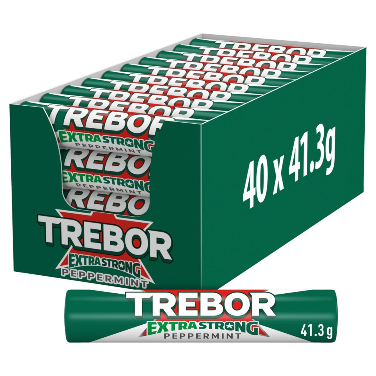 Trebor Mints Extra Strong Peppermint 40 X 41.3g Rolls - Etsy