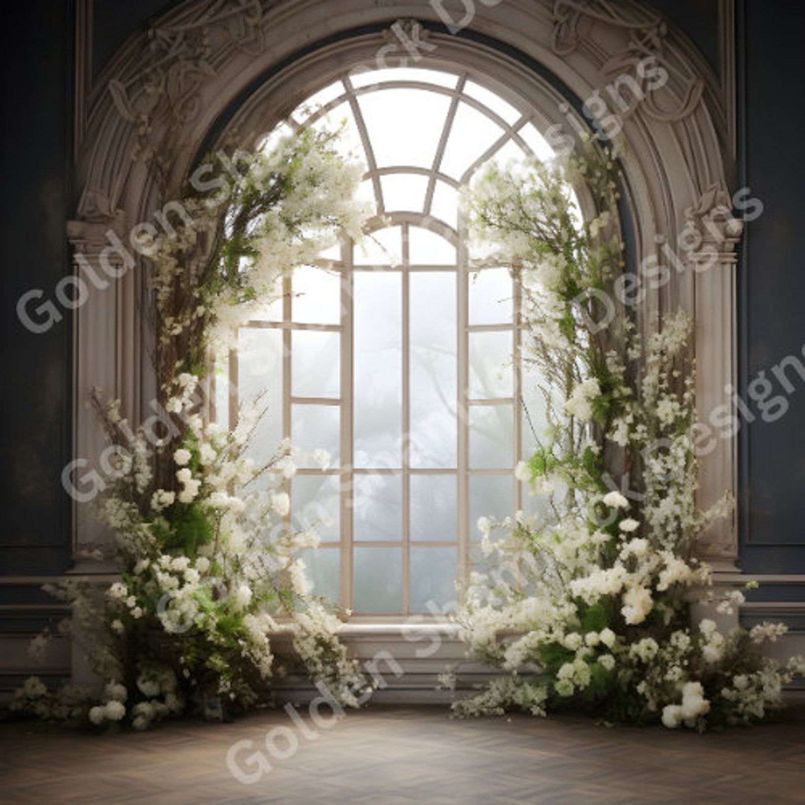 Elegant Arched Window Digital Backdrop | Maternity Background | Instant ...