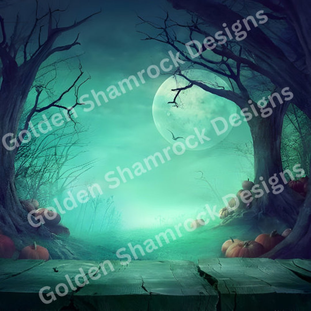 Halloween Digital Background - Scary Halloween Backdrop - Digital ...