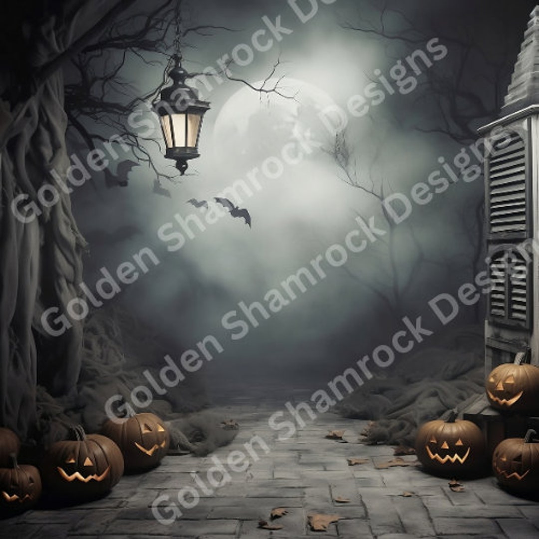 Halloween Scary Digital Background | Scary Halloween Backdrop | Digital ...