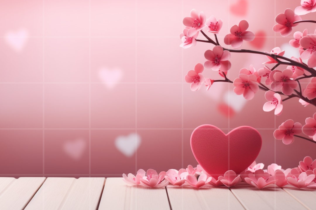 Romantic Valentine's Backdrop, Hearts for Valentine's Day, Valentine's ...