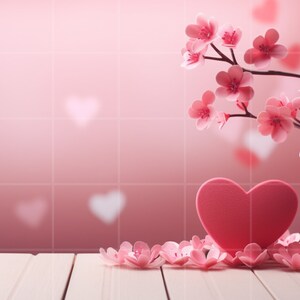 Romantic Valentine's Backdrop, Hearts for Valentine's Day, Valentine's ...