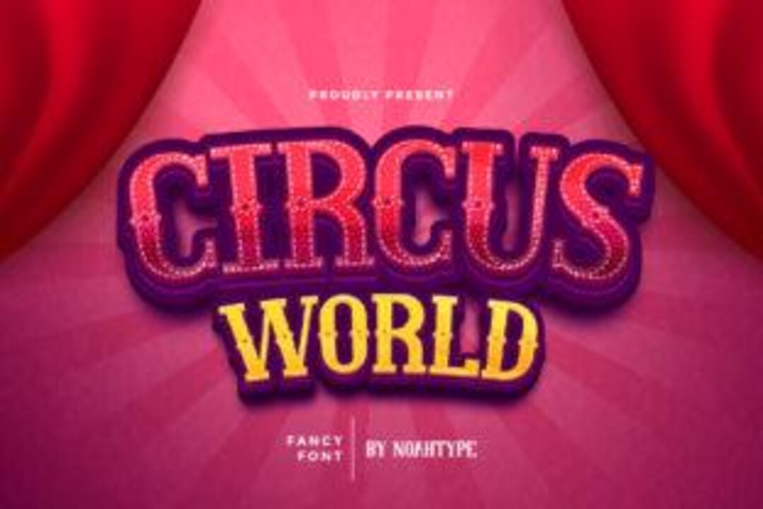 Circus Font Circus Display Font Typeface OTF Font TTF Font - Etsy UK