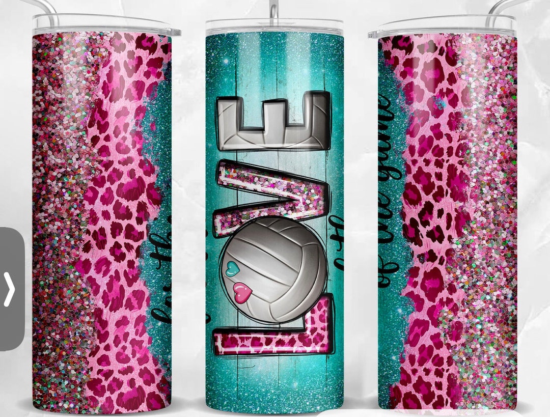 Tumbler Volleyball 20 Oz Tumbler Teen Girl Volleyball Tumbler ...