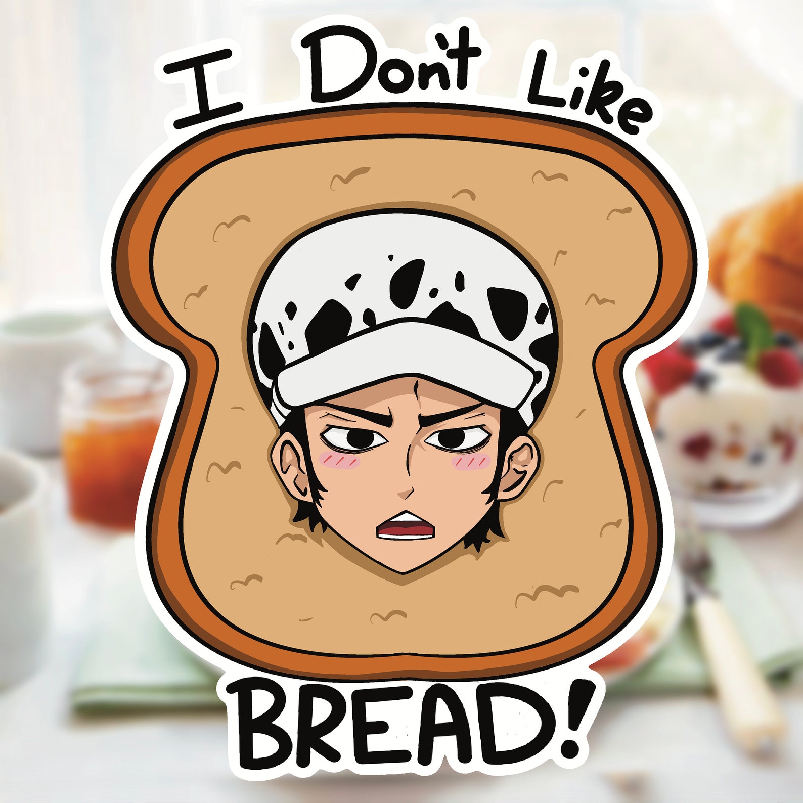 I Don't Like Bread! Sticker - Etsy