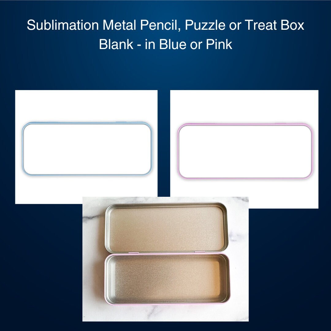 Sublimation Pencil Box Set of 5, Sublimation Pencil Tin, Puzzle Box, Pencil Box Blanks ...