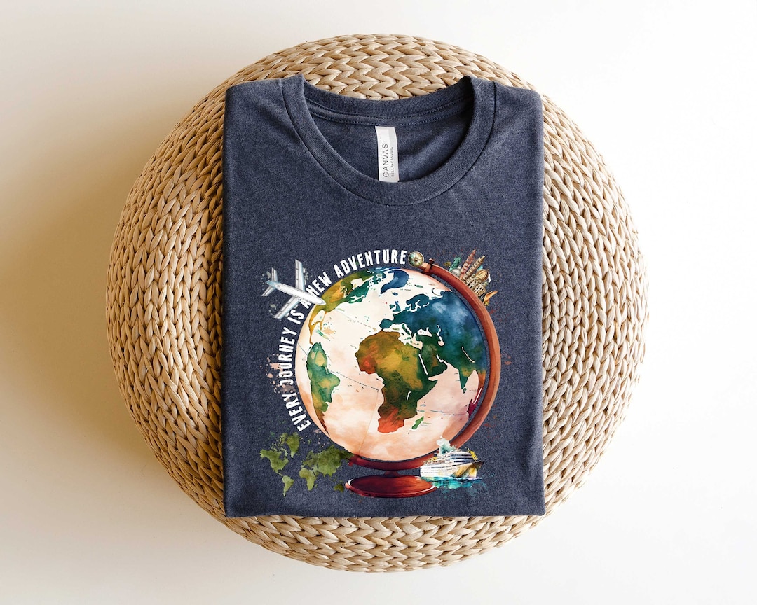World Map Shirt, Travel Shirt, Adventure Tee, Traveler Gift, Travel ...
