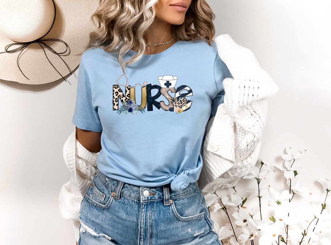 Nurse Shirt, Leopard Print Nurse Life, Nurse Life T-shirt, Registered ...
