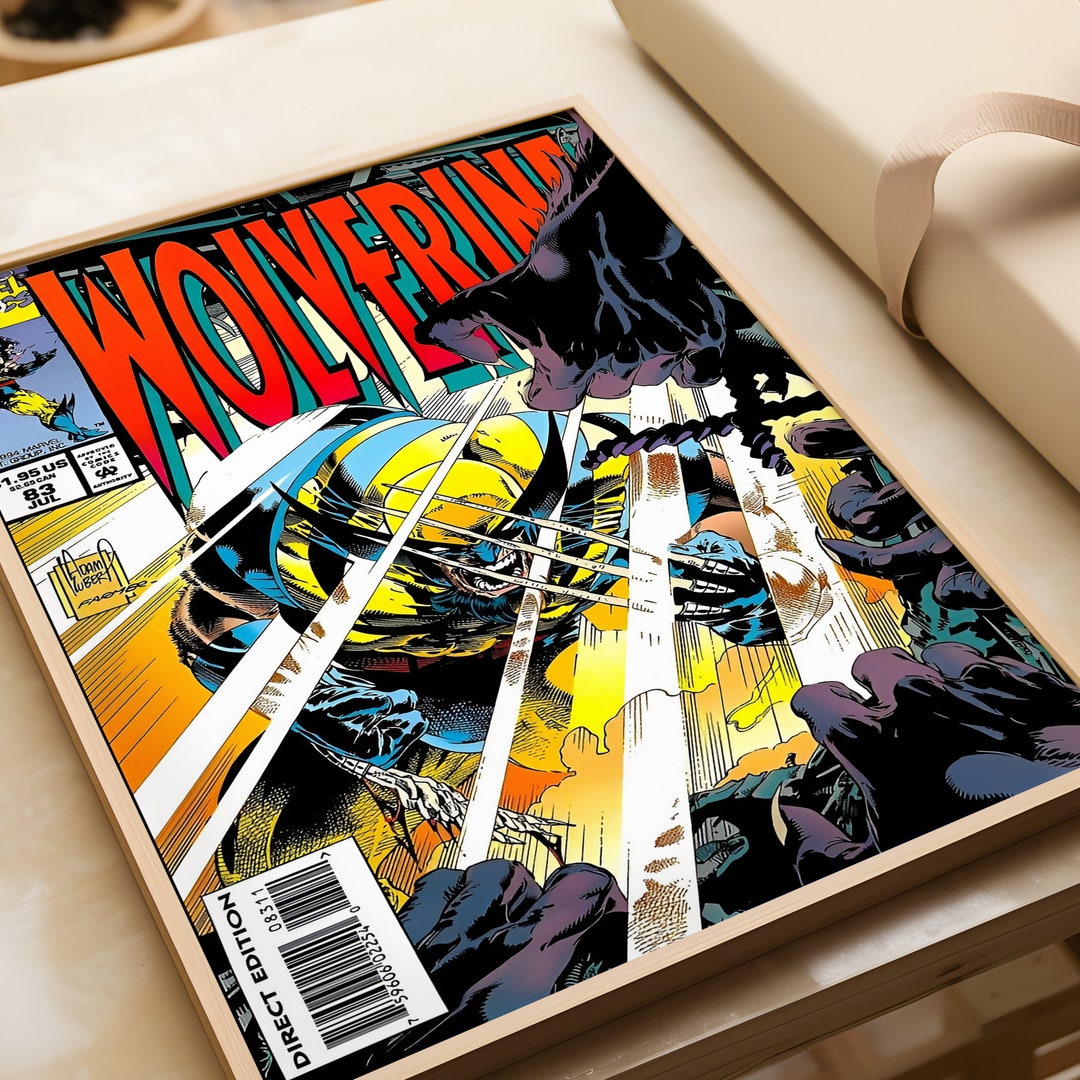 Wolverine X-men Marvel Comics Direct Edition Comic Book Cover Retro ...