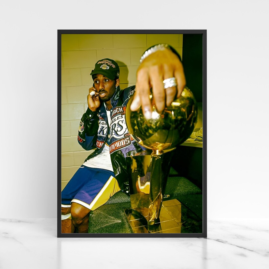 Kobe Bryant Trophy Locker Room Wall Art Classic Basketball Print NBA ...