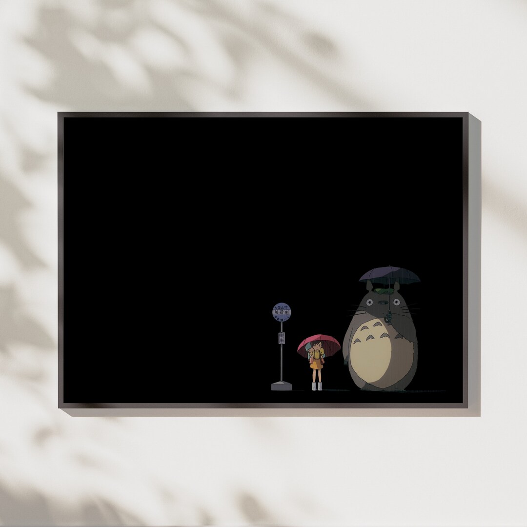 Studio Ghibli My Neighbour Totoro Bus Stop Wall Art Japanese - Etsy
