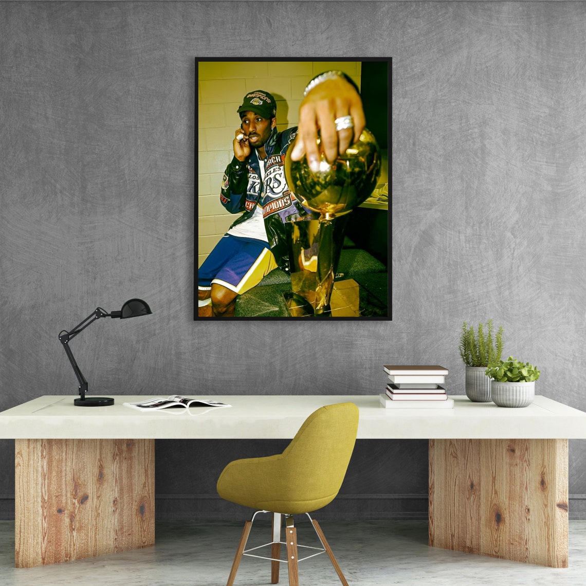 Kobe Bryant Trophy Locker Room Wall Art Classic Basketball Print NBA Poster Basketball Print ...