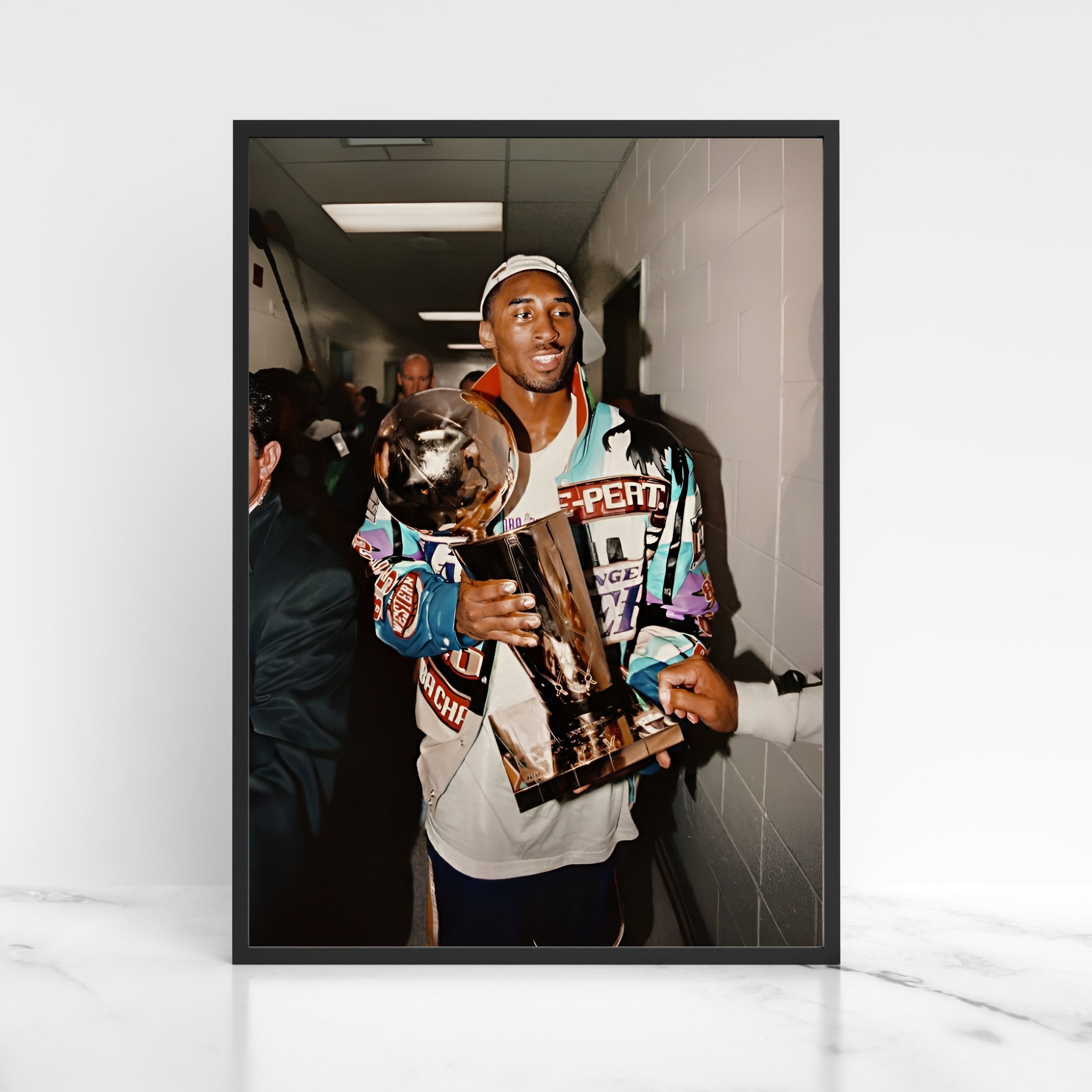 Kobe Bryant NBA Trophy Locker Room Wall Art Classic Basketball Print ...