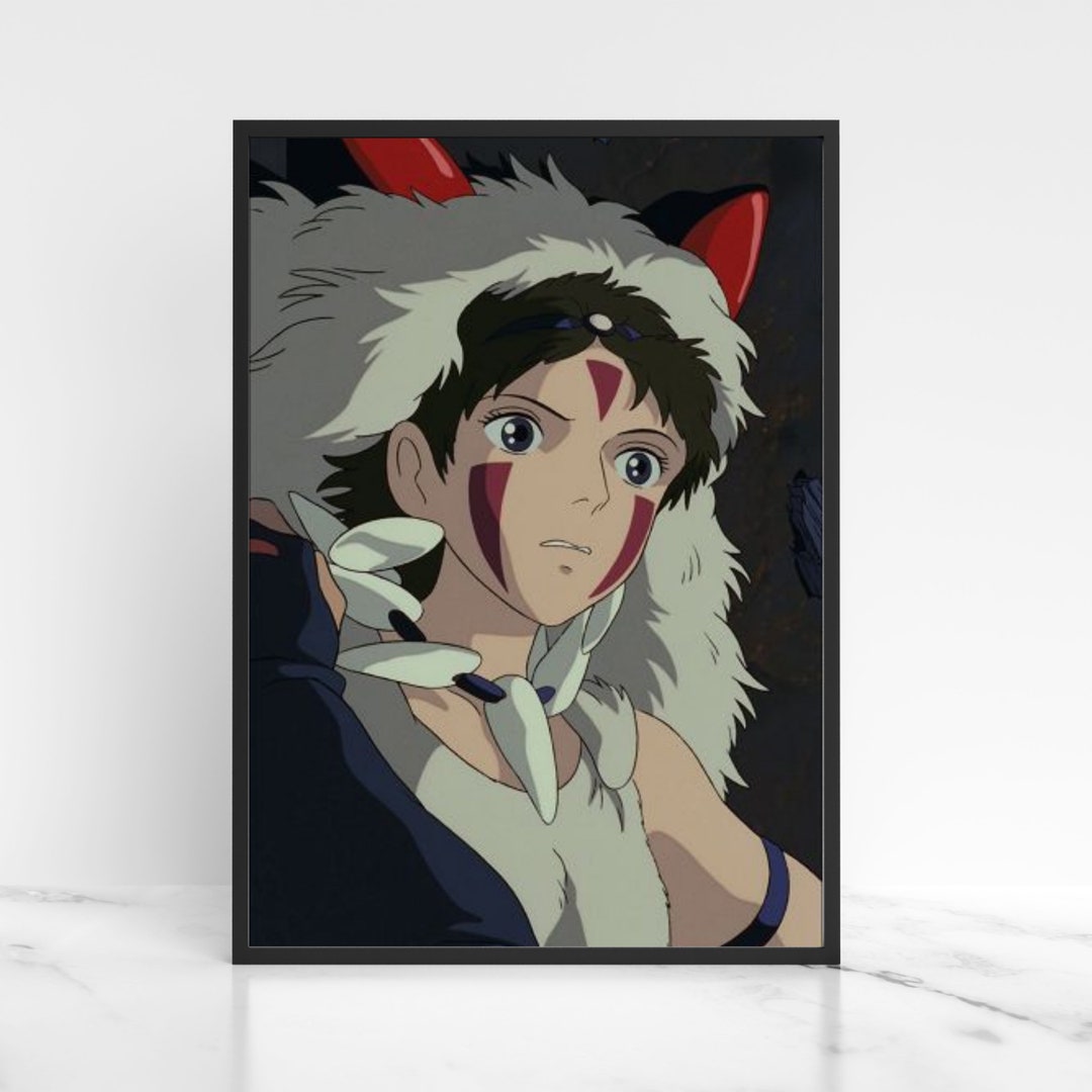Princess Mononoke Anime Print Japanese Art Poster Anime Studio Ghibli ...