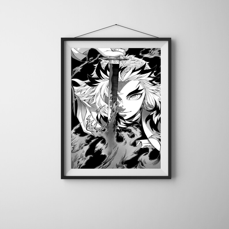 Kyojuro Reng Demon Slayer Kimetsu No Yaiba Anime Posters Wall Art Anime ...